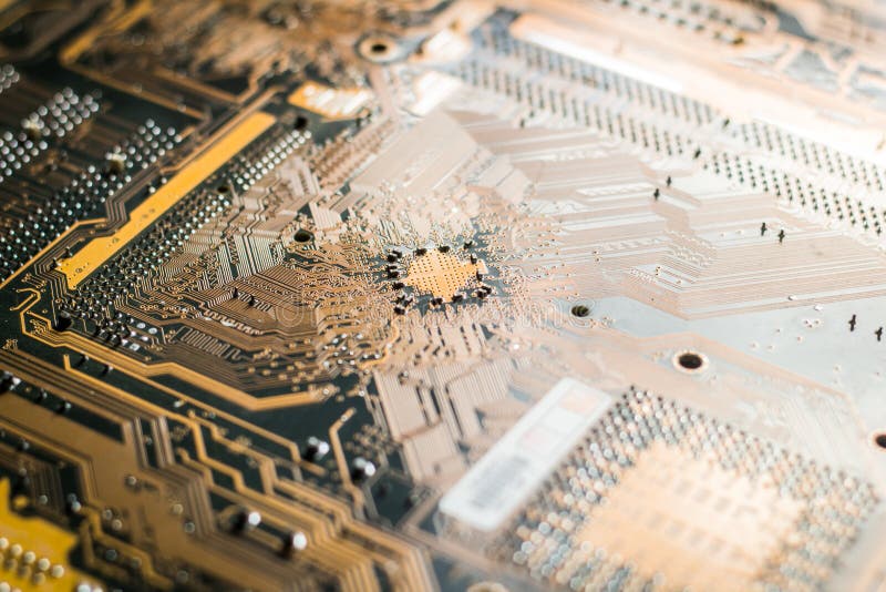Electronic Circuit Board, Motherboard Digital Chip in Computer Stock Image - Image of ...
