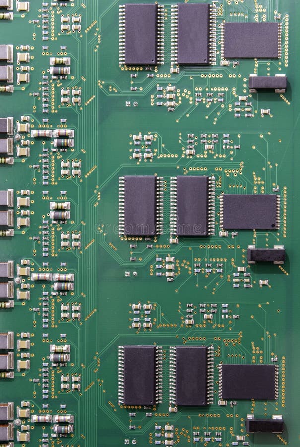 An Electronic Circuit Board with Numerous Components. Stock Photo ...