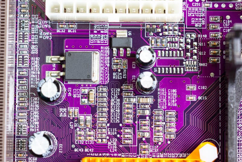 Electronic Circuit Board Part of Electronic Machine Component Concept ...