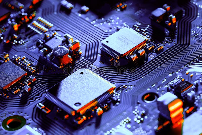 Electronic Circuit Board Part of Electronic Machine Component Concept ...