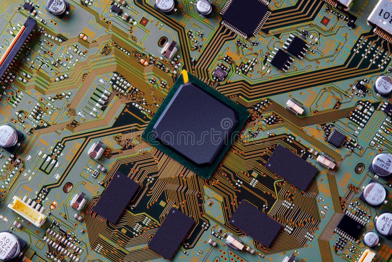 Electronic Circuit Board Part of Electronic Machine Component Concept ...