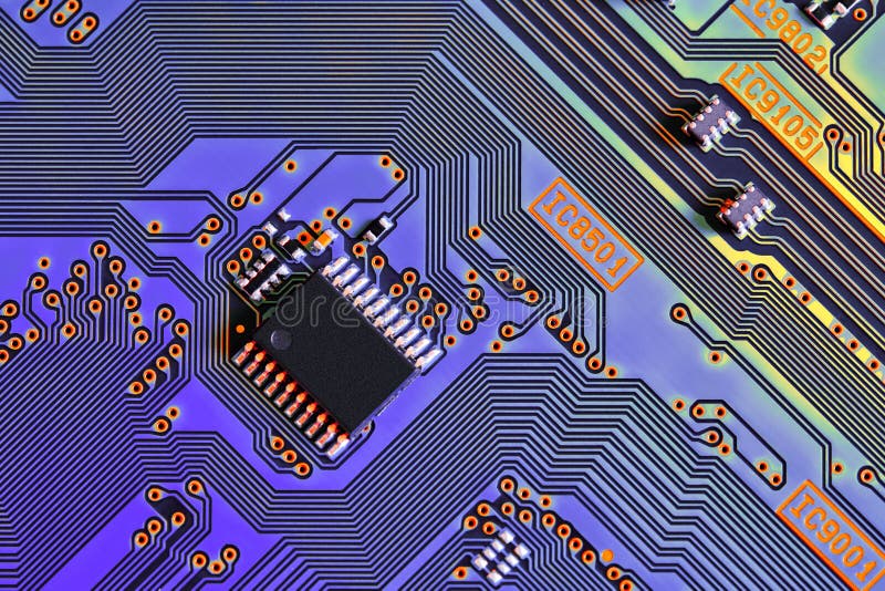 Electronic Circuit Board Part of Electronic Machine Component Concept ...