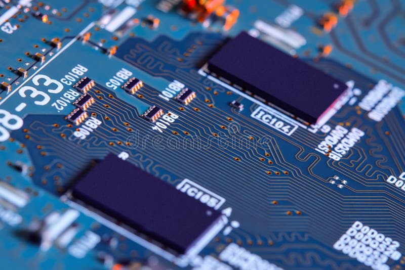 Electronic Circuit Board Part of Electronic Machine Component Concept ...
