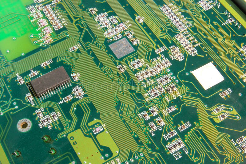 Electronic Circuit Board Part of Electronic Machine Component Concept ...