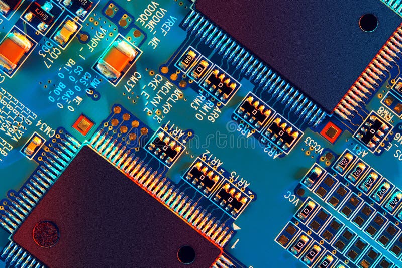 Electronic Circuit Board Part of Electronic Machine Component Concept ...