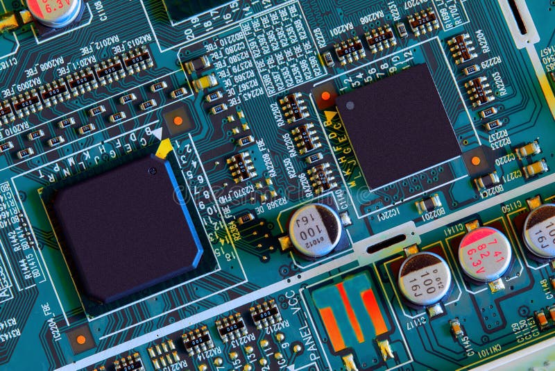 Electronic Circuit Board Part of Electronic Machine Component Concept ...