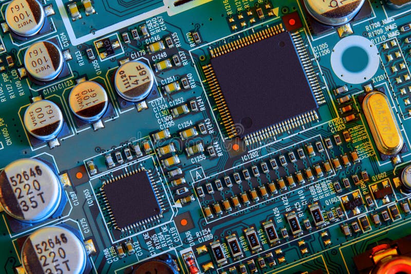 Electronic Circuit Board Part of Electronic Machine Component Concept ...