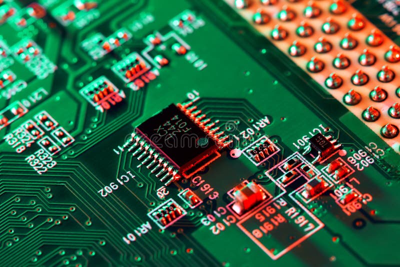 Electronic Circuit Board Part of Electronic Machine Component Concept ...