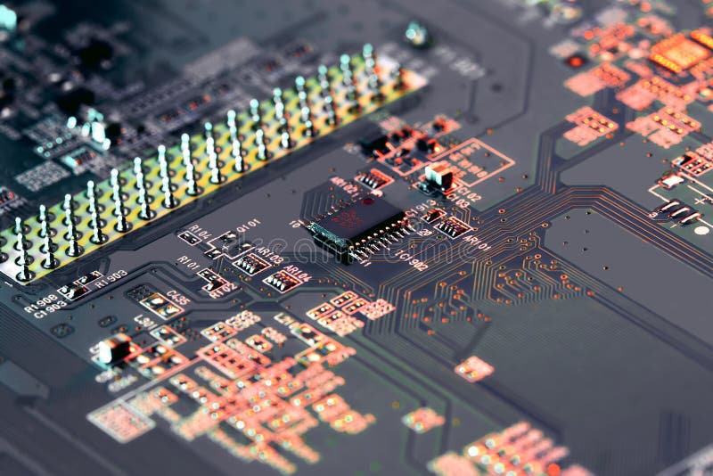 Electronic Circuit Board Part of Electronic Machine Component Concept ...