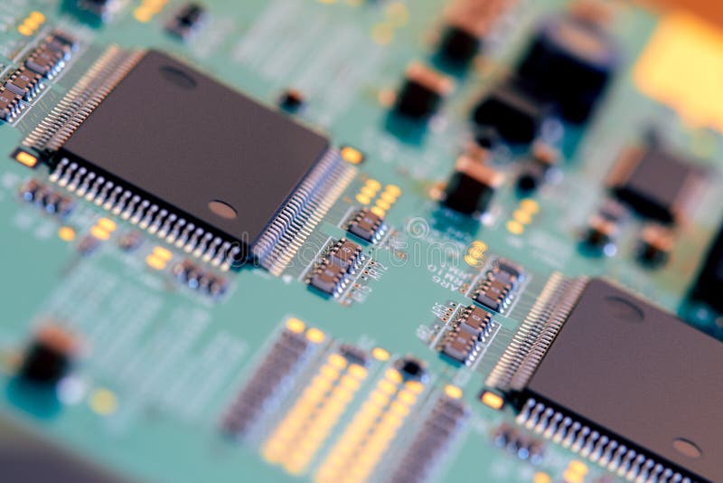 Electronic Circuit Board Part of Electronic Machine Component Concept ...