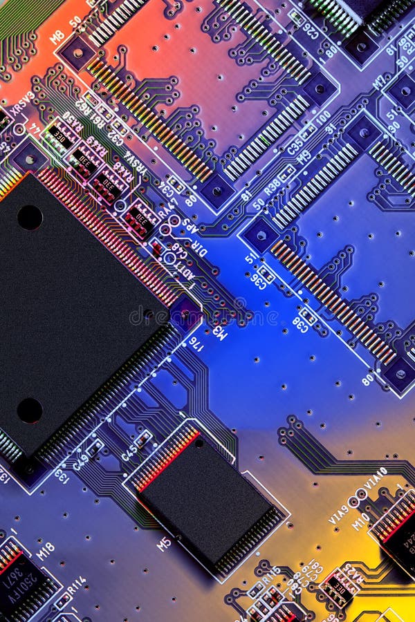 Electronic Circuit Board Part of Electronic Machine Component Concept ...