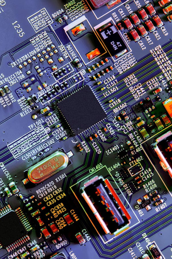 Electronic Circuit Board Part of Electronic Machine Component Concept ...