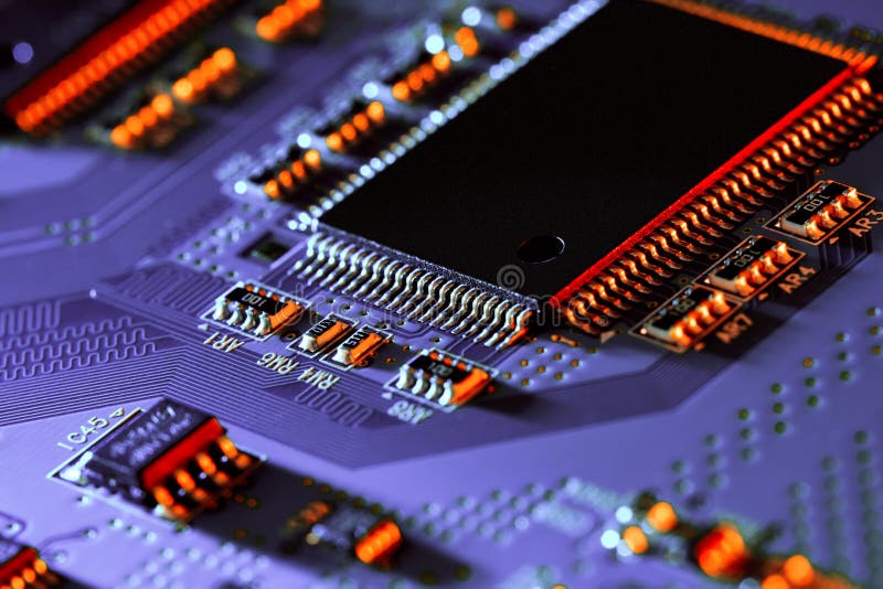 Electronic Circuit Board Part of Electronic Machine Component Concept ...