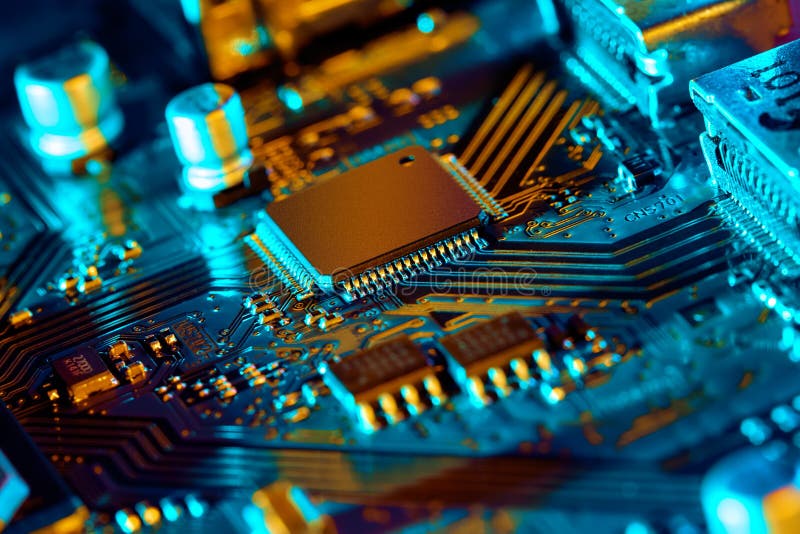 Electronic Circuit Board Part of Electronic Machine Component Concept ...