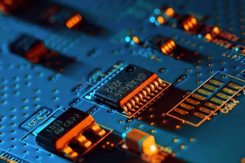 Electronic Circuit Board Part of Electronic Machine Component Concept ...