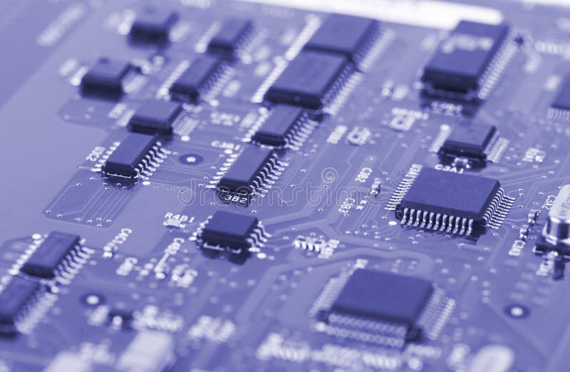 Electronic Circuit Board with Processor Stock Photo - Image of link ...