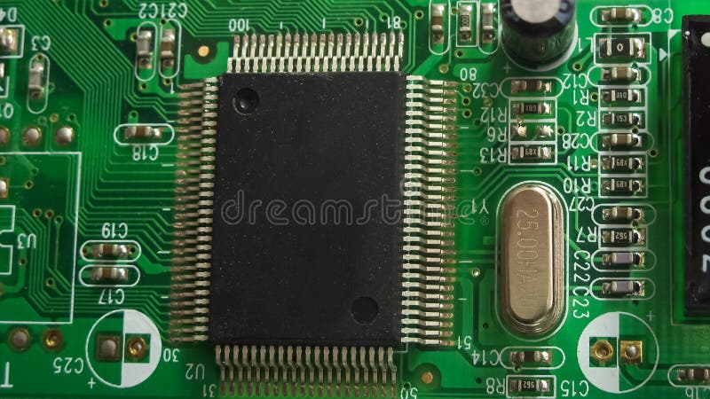 Electronic Circuit Board with Radio Components Stock Photo - Image of ...