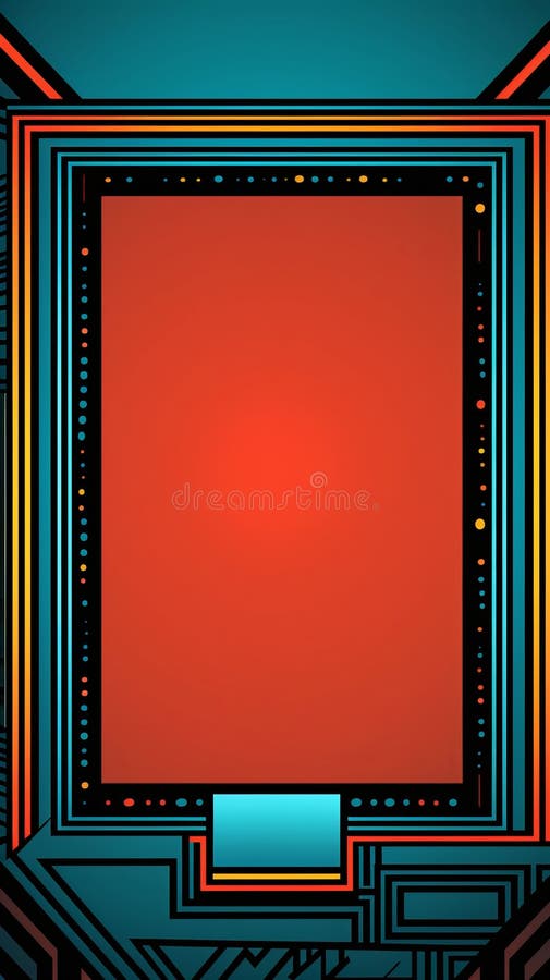 An Electronic Circuit Board with a Red Square in the Center Stock ...