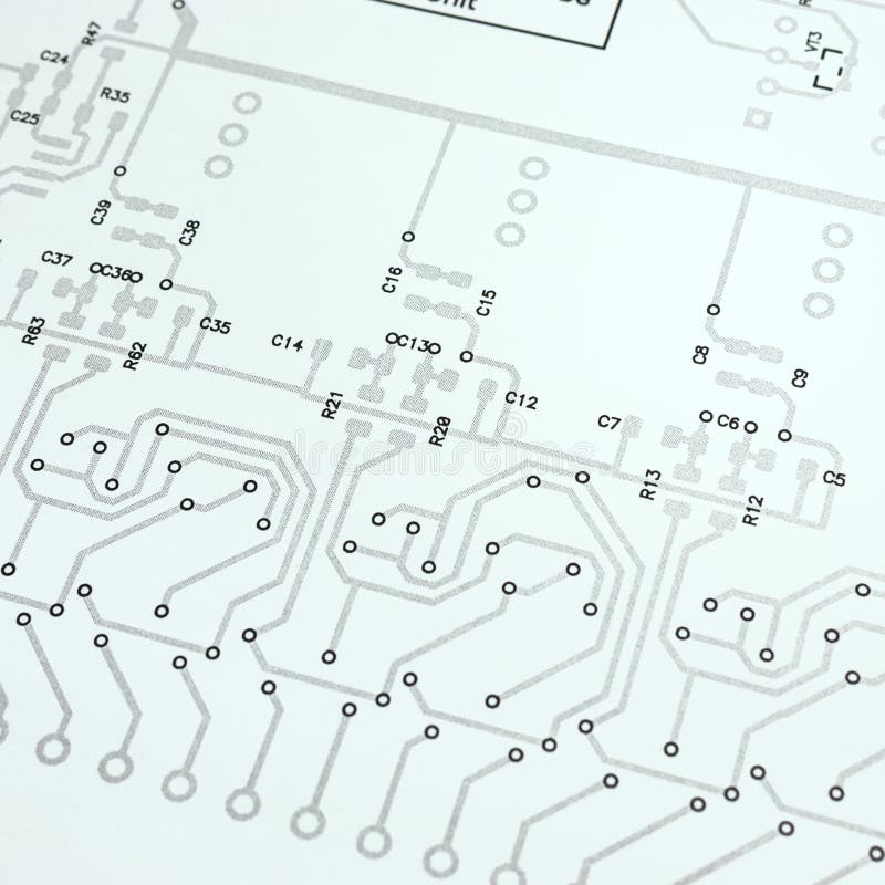 Electronic Circuit Board Schematic Stock Photo - Image of design ...