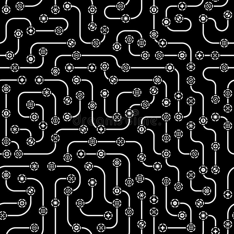 Electronic Circuit Board. Seamless Pattern. Stock Vector - Illustration ...