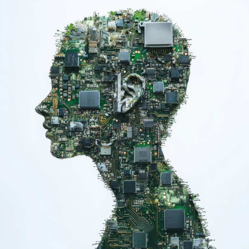 Circuit Shape Human Head Persons Board Stock Illustration ...