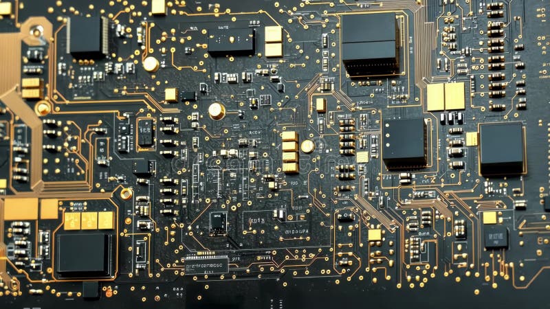 Electronic Circuit Board Showing Computer Hardware Components Stock ...