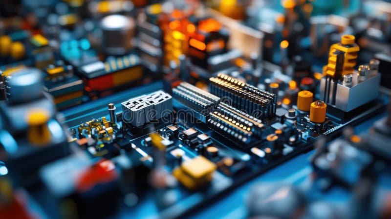 Electronic Circuit Board Showing Innovative Production Techniques Stock ...