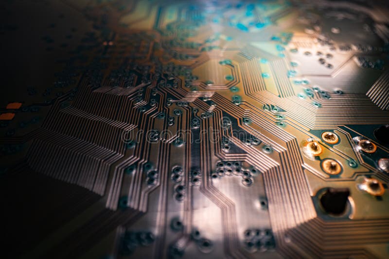 Electronic Circuit Board Technology Background. Electronic Plate ...