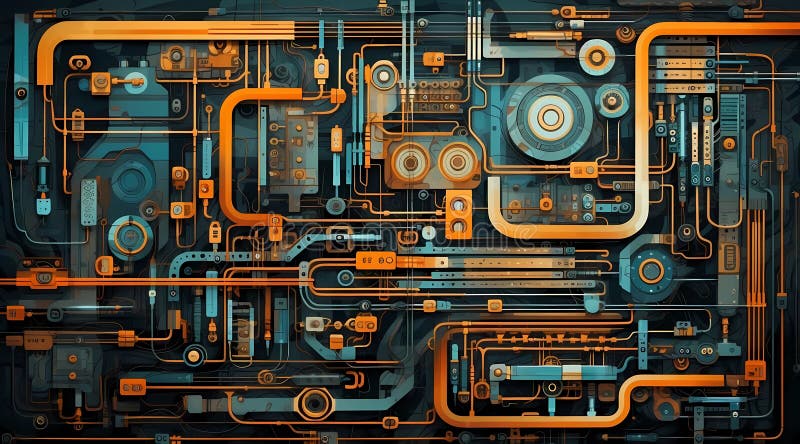 Electronic Circuit Boards Motherboard Technology Abstract Background Stock Illustration ...