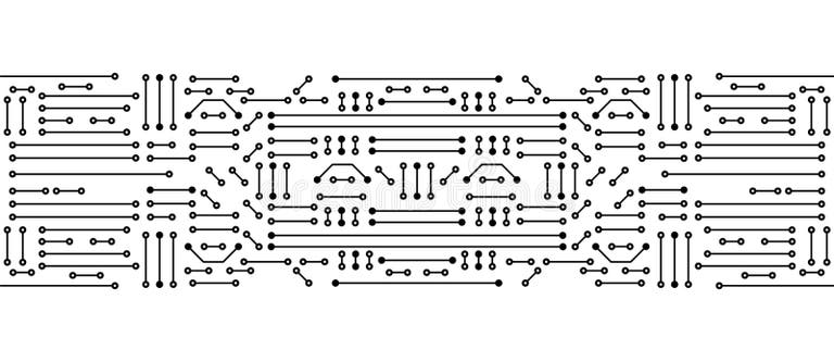 Electronic Circuit Border. High Tech Concept Stock Vector ...