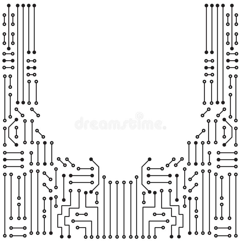 Electronic Circuit Business Frame. High Tech Concept. Digital Template ...