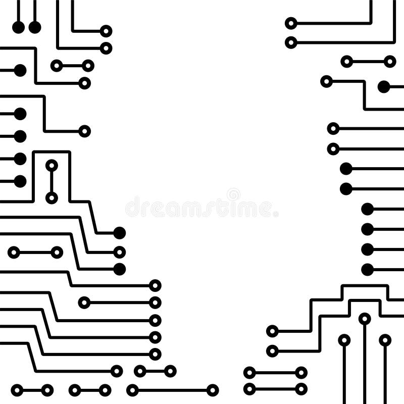 Electronic Circuit Business Frame. High Tech Concept. Digital Template ...