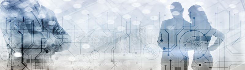 Electronic Circuit Business Technology Background. Communication and ...