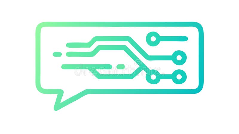 Electronic Circuit Chat Icon Vector, Tech & Smart Dialogue, Vector ...