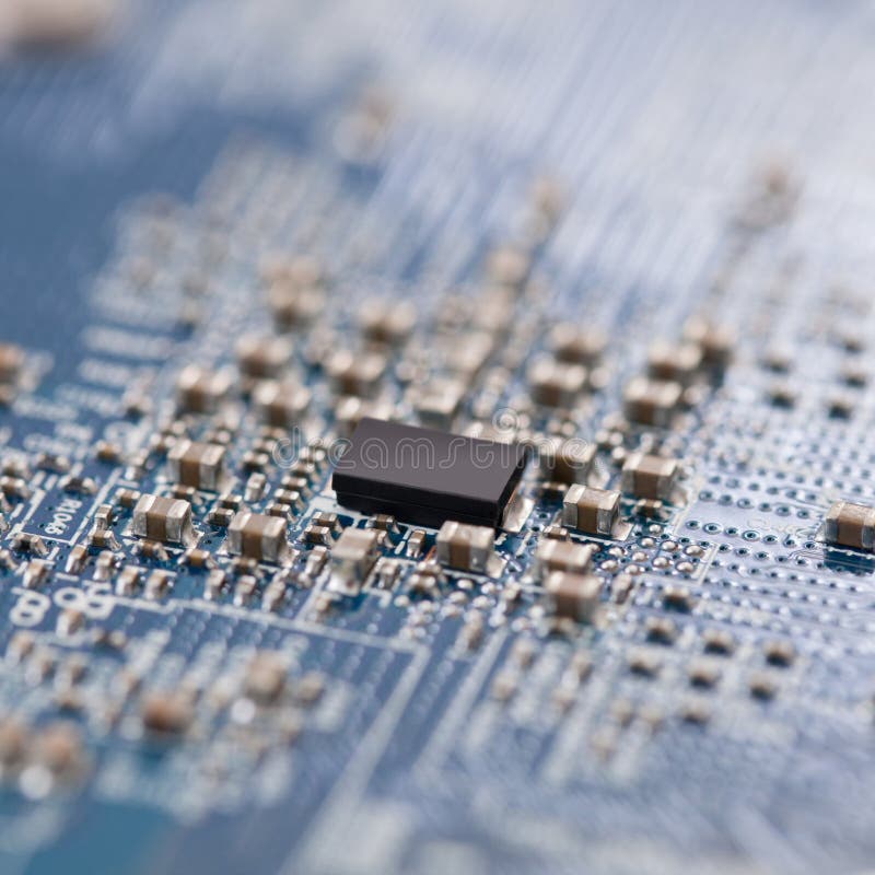 Electronic Circuit Chip - Macro Stock Image - Image of microchip ...