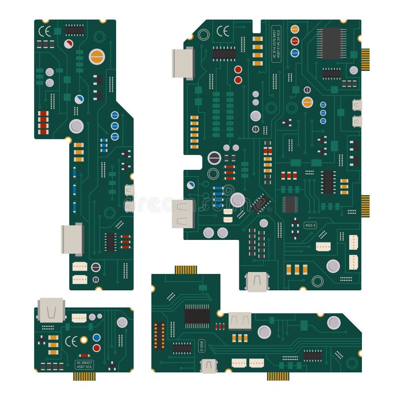 Chip Computer. Engineering Electronic Micro Scheme Computer System ...
