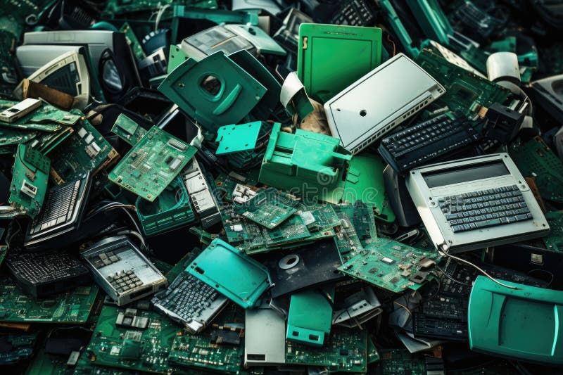 Electronic Circuit Digital Industrial Green Chip Component Hardware ...