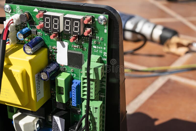 Electronic Circuit of an Engine with Its Components in the Air To Be ...