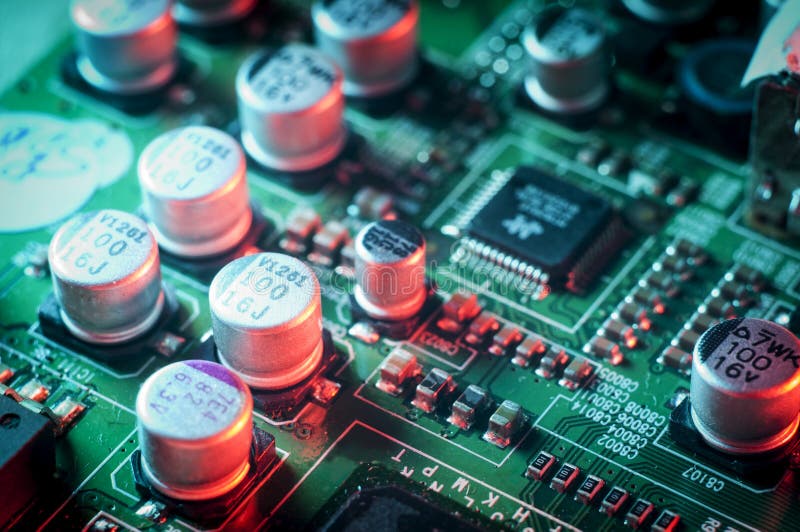 Electronic circuit stock photo. Image of hitachi, integrated - 185700810