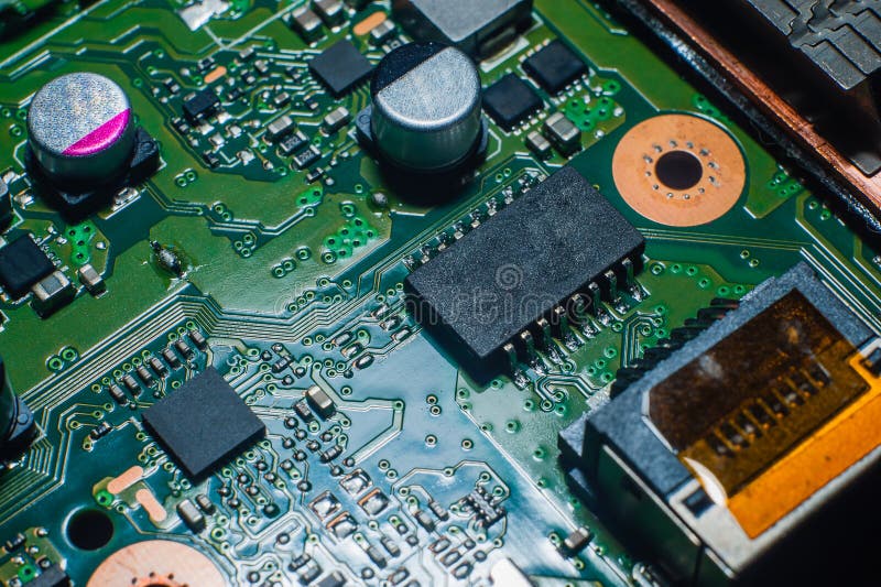 Electronic Circuit. Electronic Printed Circuit Board Stock Image ...