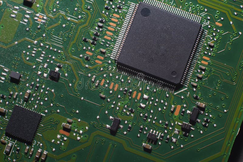 Electronic Circuit. Electronic Printed Circuit Board Stock Photo ...