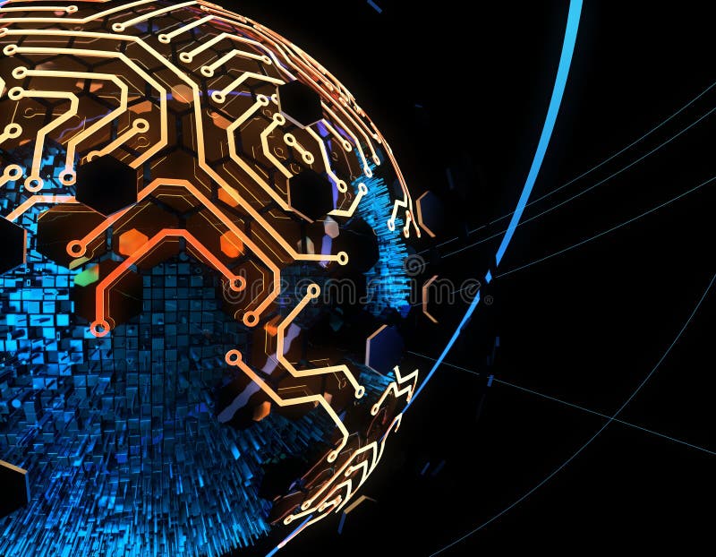 Electronic Circuit and Financial Technology Earth, Intelligent Network ...