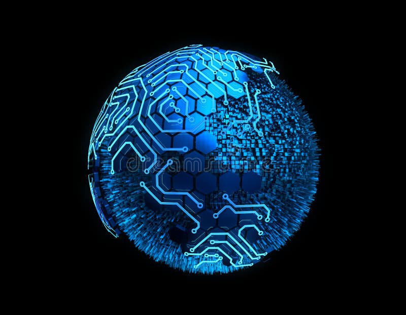 Electronic Circuit and Financial Technology Earth, Intelligent Network ...