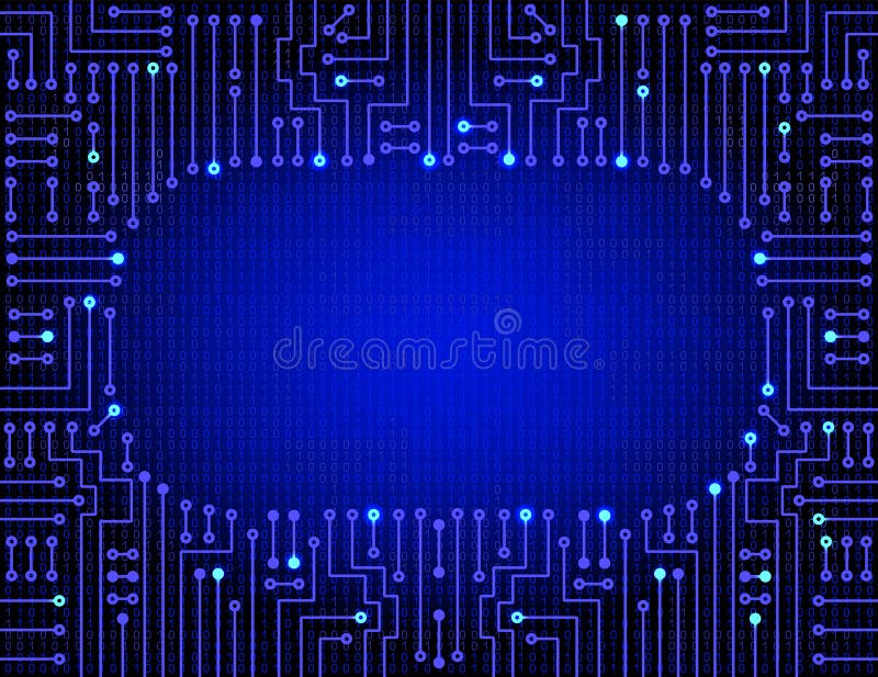 Circuit Frame Abstract Technology on White Background Stock Vector - Illustration of future ...