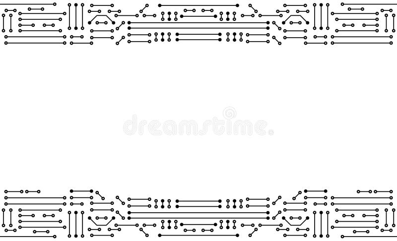 Electronic Circuit Frame. High Tech Concept Stock Vector - Illustration ...