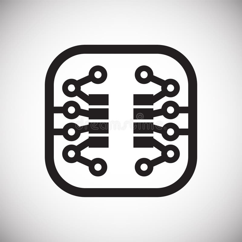 Electronic Circuit Icon On White Background For Graphic And Web Design ...