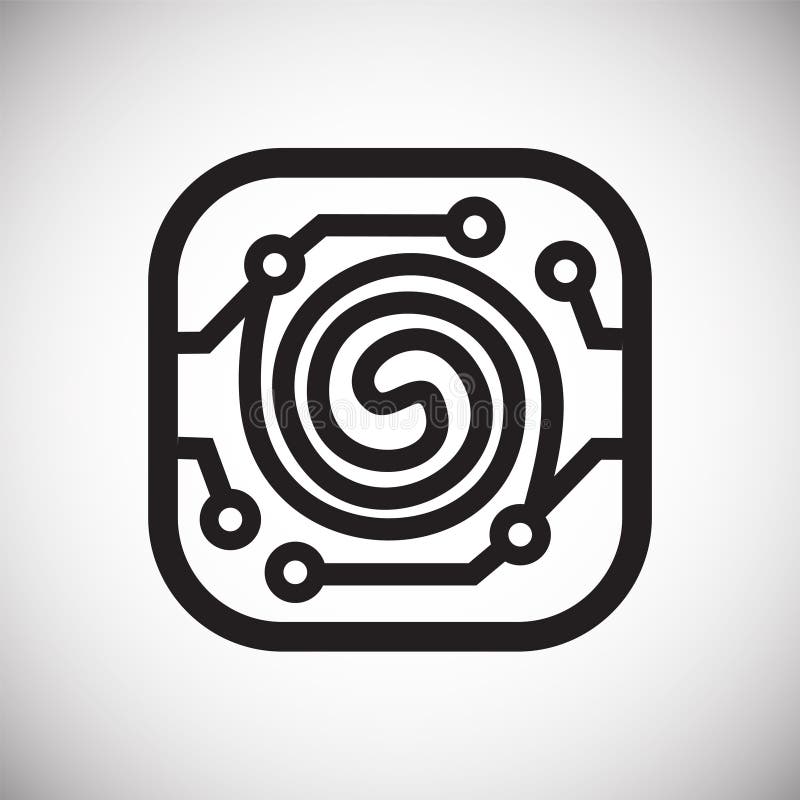 Electronic Circuit Icon on White Background for Graphic and Web Design ...