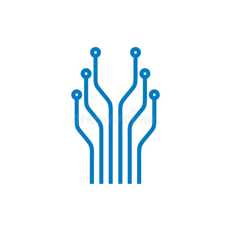 Circuit Technology Logo Vector Template. Stock Vector - Illustration of ...