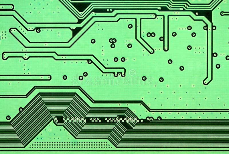 Electronic Circuit. Macro Image. Stock Photo - Image of flow, board ...