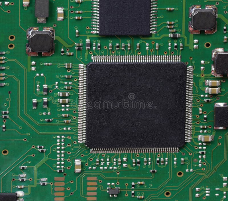 Electronic Circuit with Miniaturized Chips and Components Such a Stock ...